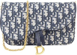 Dior Femme, Sacs, Multicolore, Taille: ONE Size Pochette Saddle Medium avec Cha&icirc;ne