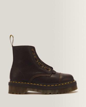 Dr. Martens Sinclair Ambassador Leder Plateaustiefel Schuhe in Braun, Gr&ouml;&szlig;e: 36