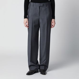 Miu Miu Graue Hose aus Wollmischung
