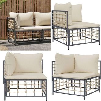 vidaXL Vidaxl - Canap&eacute; dangle de jardin avec coussin beige r&eacute;sine tress&eacute;e - Canap&eacute; Dangle - Mobilier De Jardin - Meubles De Jardin - Canap&eacute; Ext&eacute;rieur