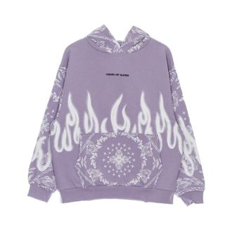 Vision Of Super Bandana Print Leichter Hoodie Lila - - Sweatshirts & Hoodies - Herren - Lila - XL
