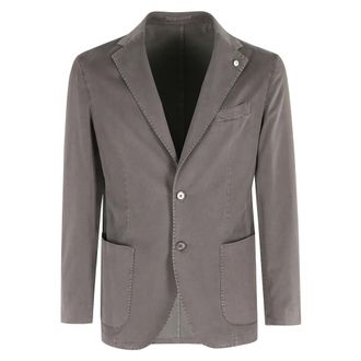 L.B.M. 1911 L.b.m. 1911, Homme, Vestes, Gris, Taille: XL Blazer en m&eacute;lange de soie