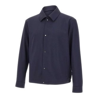 HUGO BOSS P-Carper-Coach Overshirt - Homme - Vestes - Bleu - Taille: XL