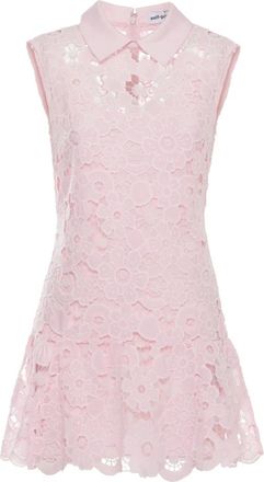 Self Portrait Femme, Robes, Rose, Taille: 34 FR Lace Collared Mini Dress