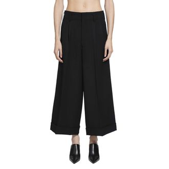 Comme Des Gar&ccedil;ons Cropped Wool Trousers