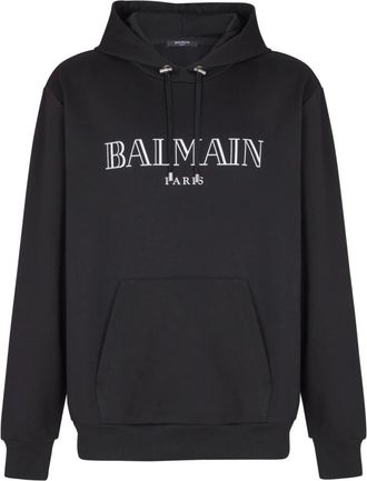 Balmain Homme, Sweatshirts et sweats &agrave; capuche, Noir, Taille: XS Vintage logo hoodie