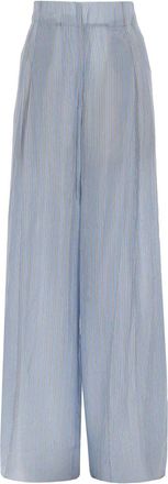 Dries Van Noten Pantalons D&eacute;contract&eacute;s - Bleu Clair