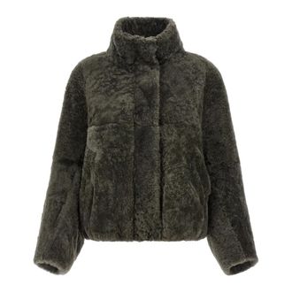 Brunello Cucinelli Lammfelljacke - - Jackets - Damen - Grau - S