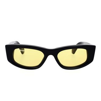 Off-white unisex, Accessoires, Noir, Taille: 51 MM Lunettes de Soleil Modernes Matera Noir Mat