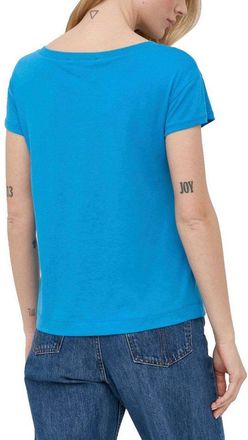 Love Moschino T-Shirt Damen Shirt mit Retro Logo-Print Front-Print mit Retro-Logo und Herz-Design in Gold