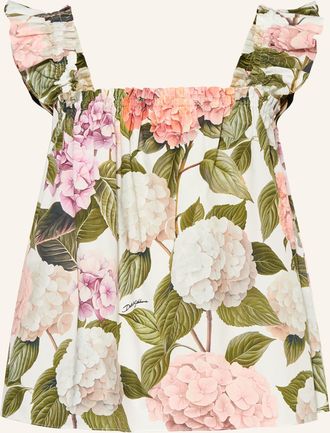 Dolce & Gabbana Blusentop Mit R&uuml;schen weiss