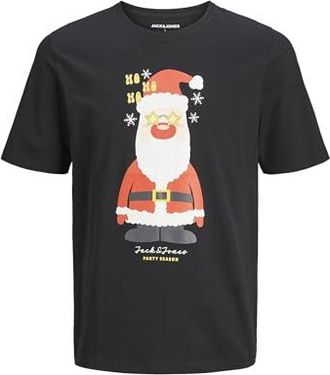 Jack & Jones Jjxmas Jolly Tee SS Crew Neck T-Shirt pour Homme, Noir, M