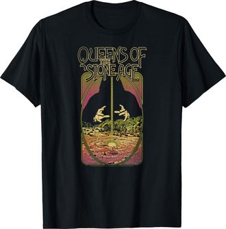 Queens Of The Stone Age Offiziell Queens of The Stone Age Logo Band Rock Retro T-Shirt