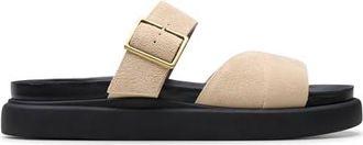 Clarks Femme Aristella Mule Sandale, Ecru Suede, 39 EU