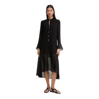 Pinko Maxikleid mit ausgestelltem Rock - - Dresses - Damen - Schwarzk - L