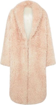 The Attico manteau en fourrure artificielle - Rose