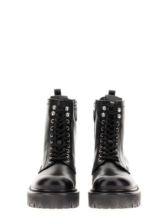 Dsquared2 Leather Ankle Boot - Black
