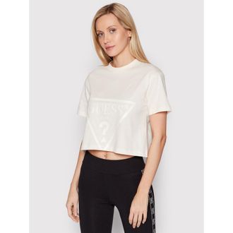 Guess T-Shirt V2YI06 K8HM0 Beige Regular Fit