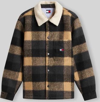 Tommy Jeans Oversized Hemdjacke mit Umlegekragen Modell TEDDY COLLAR BRUSHED