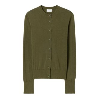 Filippa K Merino Short Cardigan - - Knitwear - Damen - Gr&uuml;n - L