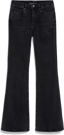 Armedangels Damen Flared Jeans Bio-Baumwoll Mix X-Stretch ANAMAA Fitted Washed Down Black