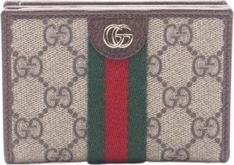 Gucci Portefeuille Bifold en cuir GG Supreme Ophidia Pre-owned - Femme - Pre-owned - Beige - Taille: ONE Size