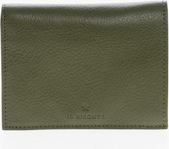 IL BISONTE Textured Leather Wallet with Zip size Unica