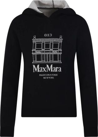 Max Mara Femme, Sweatshirts et sweats &agrave; capuche, Noir, Taille: 38 FR Ultimo Sweat &agrave; capuche Sweater
