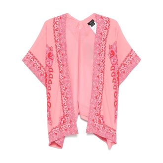 Etro Femme, Vestes, Rose, Taille: ONE Size Poncho Imprim&eacute; &agrave; Motif Amibe