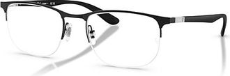 Ray-Ban Rb6513 Optics Matt Schwarz Fassung Klar Glas Polarisiert 53-20