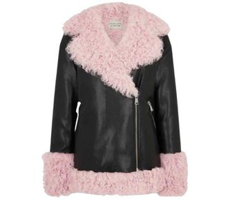 Charlotte .Simone Black Bowie Leather Jacket Size S