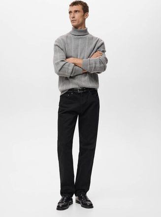 Mango Pull-over col roul&eacute; structur&eacute; gris - Homme - XXL - MANGO MAN