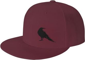 Generic Baseball Casquette Corbeau-Oiseau-Noir Bord Plat Respirante Casquette De Baseball Classique Golf Hats pour Festivals Voyage Jogging