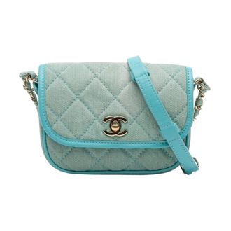 Chanel Sac bandouli&egrave;re matelass&eacute; doccasion - Femme - Pre-owned - Bleu - Taille: ONE Size