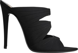Saint Laurent Emilie Crepe Satin Mules