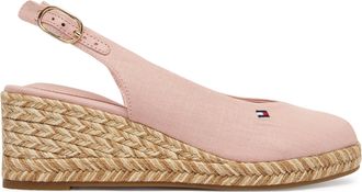 Tommy Hilfiger Espadrilles Tommy Hilfiger Mid Wedge Espad Slingback Speck FW0FW09472 Rosa