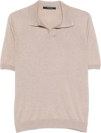 Tagliatore Homme, Tops, Beige, Taille: 3XL Keith Knit Polo