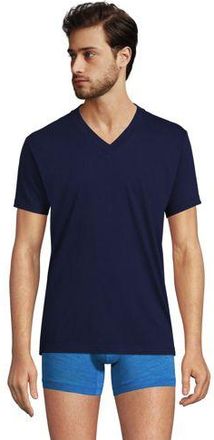 Lands End Kurzarm-Shirt mit V-Ausschnitt (3er-Set), Herren, Gr&ouml;&szlig;e:56-58 regular, Sonstige, Baumwolle, by Lands End