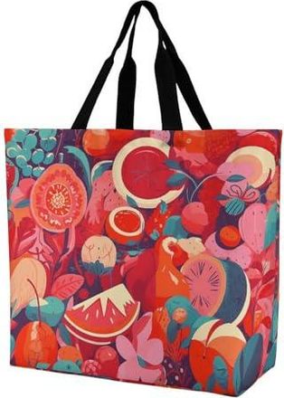 Generic Motifs Alimentaires Color&eacute;s Sac Fourre Tout Imperm&eacute;able Tote Bag D&eacute;contract&eacute; Sac &Agrave; Bandouli&egrave;re Pour Shopping Travail Universit&eacute;