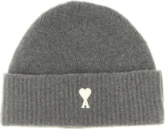 Ami Bestickte Herz-Logo-M&uuml;tze - - Accessories - unisex - Grau - ONE SIZE