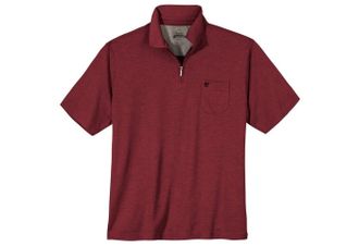 Hajo Poloshirt Hajo Zipper Poloshirt XXL Stay Fresh rot melange
