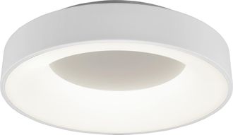 Trio Leuchten LED Deckenleuchte Girona 671210131, Metall Weiß matt, Acryl, inklusiv 27 Watt LED, Dimmer, Memory Funktion, Nachtlicht, Fernbedienung