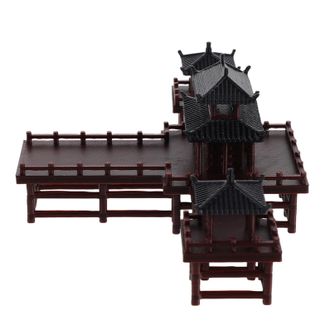 BESPORTBLE Amosfun Miniatur Chinesischer Pavillon Statue Filigrane Asiatische Architektur Dekoratives Bonsai Terrarium-Element Miniatur-pagodenfigur f&uuml;r Zen-Gart