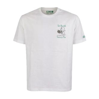 MC2 Saint Barth Homme, Tops, Blanc, Taille: XL Portofino Front Print T-Shirt