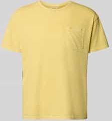 Superdry T-Shirt aus Baumwoll-Leinen-Mix mit Brusttasche