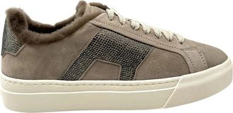 Santoni Femme, Chaussures, Gris, Taille: 36 1/2 EU Baskets