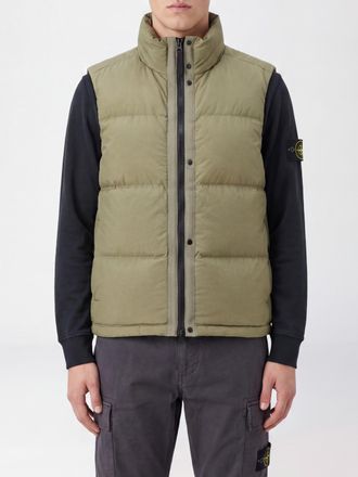 Stone Island Gepolsterte, wasserabweisende Weste von aus Cordura-Nylon mit Trichterkragen