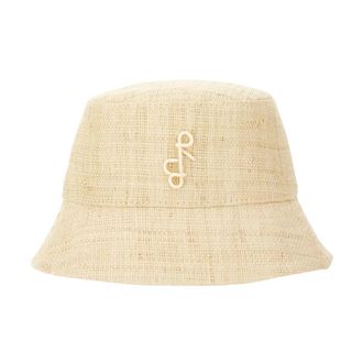 Ruslan Baginskiy Strohhut im Bucket-Hat-Stil mit Monogramm-Verzierung - - Accessories - Damen - Beige - ONE SIZE