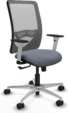 Piqueras y Crespo B&uuml;rostuhl Zulema mit wei&szlig;en und schwarzen Armlehnen, h&ouml;henverstellbare Lendenwirbelst&uuml;tze, ausgestattet mit Sincro 3 Positionen und Schneideschaum, Gr