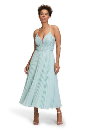 Vera Mont Abendkleid Damen mit Stickerei Plissee